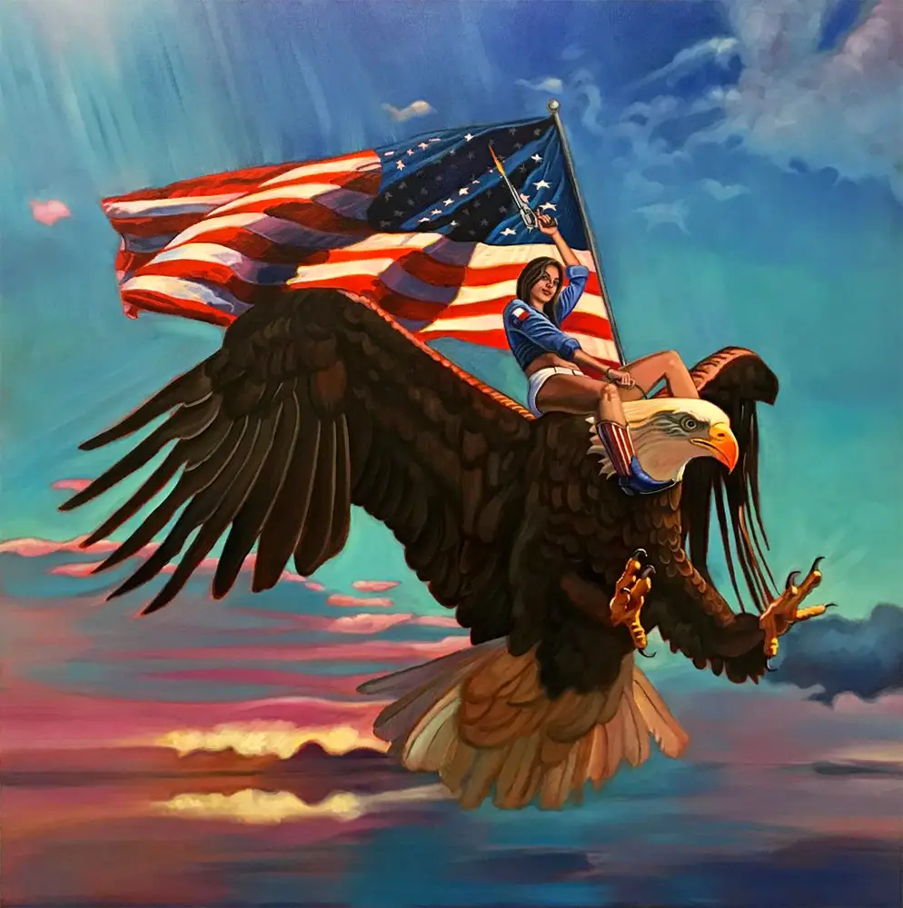 Modern Liberty Canvas Print - Fine Artist Michael Longhofer Canvas Print