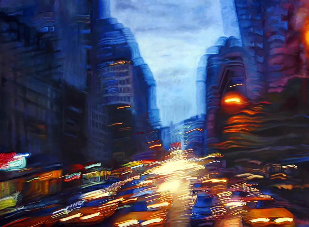 Urban Energy Canvas Print - Fine Artist Michael Longhofer - Manhattan